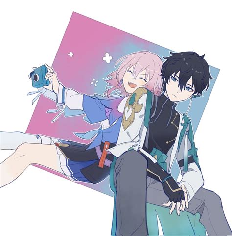 March Th And Dan Heng Honkai And More Drawn By De Xiang Ge Banfa