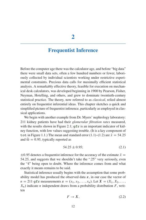 Frequentist Inference Chapter 2 Computer Age Statistical Inference