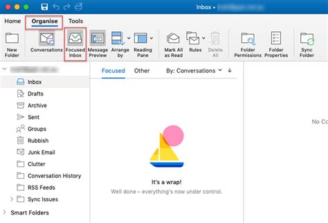 Enable Or Disable Focused Inbox In MacOS With Microsoft Outlook Next Century