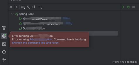 Idea启动项目时抛出错误信息error Running ‘xxxapplication‘ Error Running