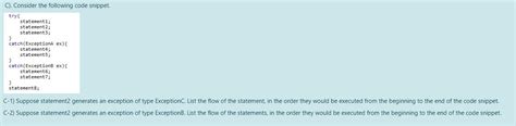 Solved Given The Exception Hierarchy Exception A Exceptiona