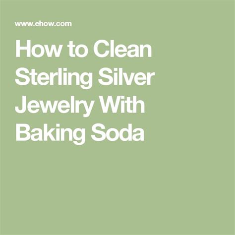 How To Clean Sterling Silver Jewelry With Baking Soda Cleaning Silver