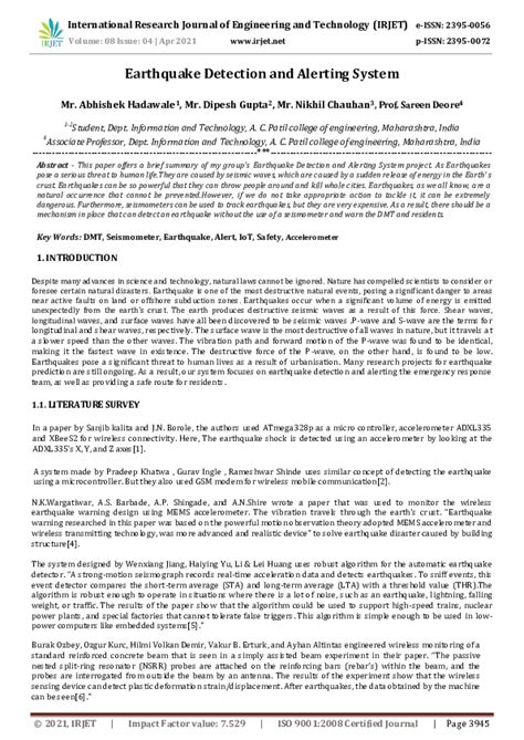 pdf earthquake detection and alerting system