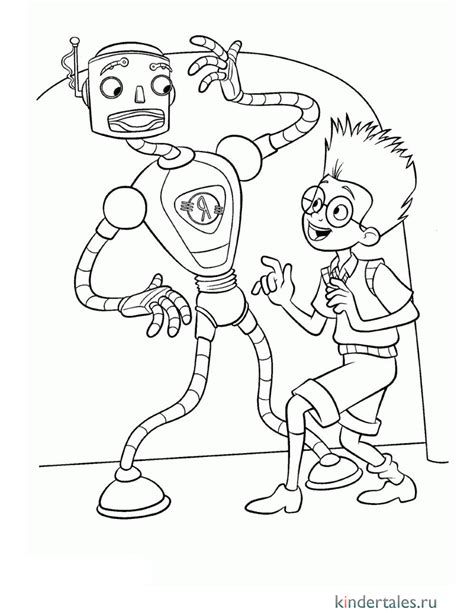 «Мальчик и робот раскраска для детей мальчиков и девочек Скачать распечатать бесплатно в