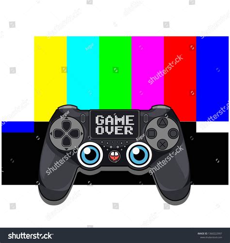 Gamepad Console Gamegame Controller Vector Illustration Stock Vector Royalty Free