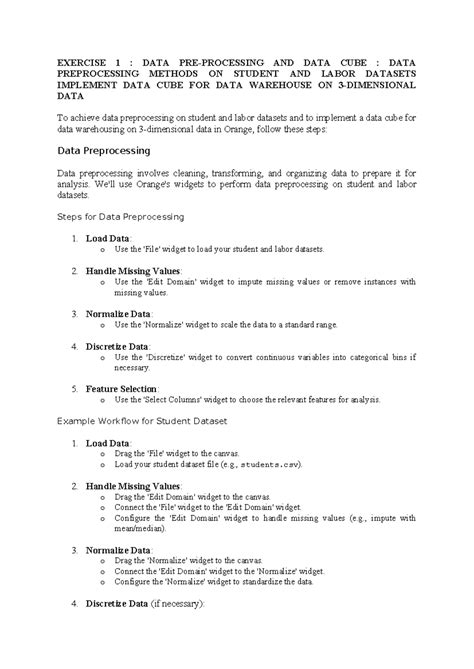 Dv Lab Manual Data Preprocessing Cleaning And Clustering Techniques