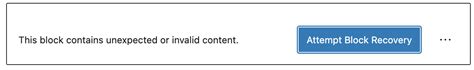 Block Error Unexpected Or Invalid Content Documentation