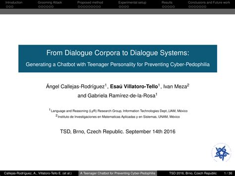 Pdf From Dialogue Corpora To Dialogue Systems Generating A Chatbot With Teenager Personality