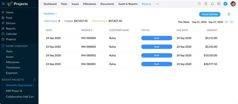 Invoice Integration Online Help Zoho Projects