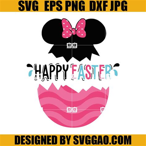 Mickey Minnie Easter Eggs Svg Minnie Eggs Svg Happy Easter Svg Svggao