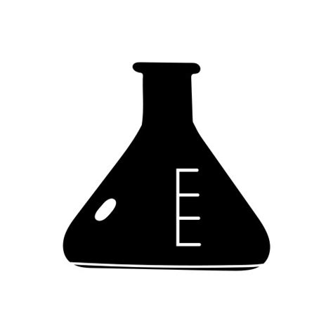 Conical Flask Doodle Outline Royalty Free Vector Image