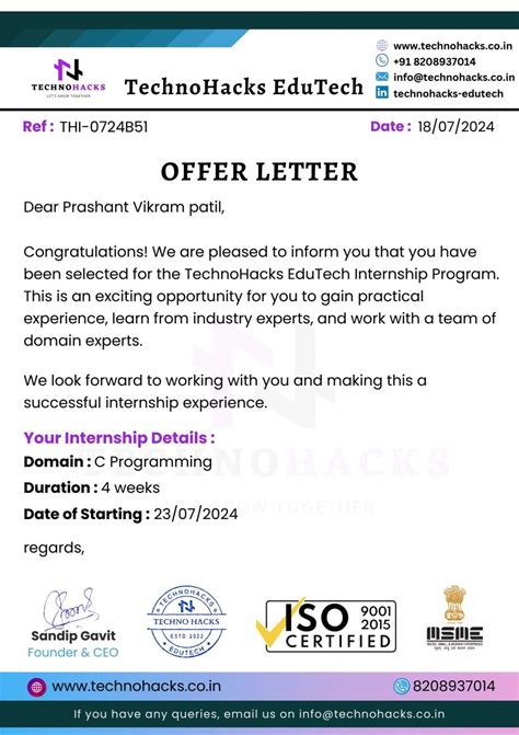 Prashant Patil On Linkedin Technohacks Sandipgavit Internship