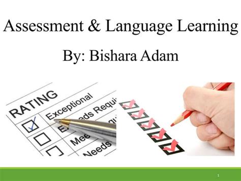 Assessment And Language Learning Pptx Educational Assessment Education