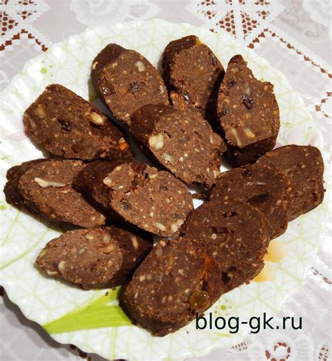 Сладкая колбаска с орехами и изюмом рецепт автора Галина Кундиус🌳