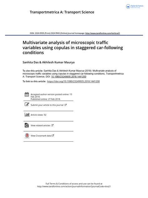 Multivariate Analysis Of Microscopic Traffic Variables Using Copulas In