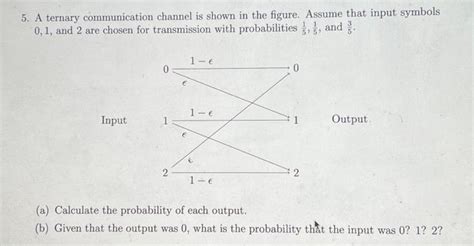 Solved A Ternary Communication Channel Is Shown In The Chegg