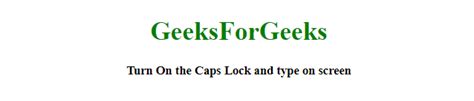How To Check Caps Lock Is Onoff Using Javascript Jquery