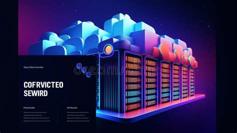 Generative Ai Cloud Storage Technology Landing Stock Illustration Illustration Of Data