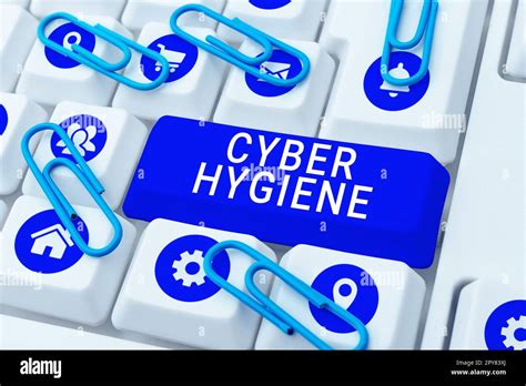 Hand Writing Sign Cyber Hygiene Word For Steps That Computer Users Take To Improve Their Cyber