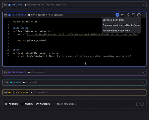 Writing Data Pipeline Code Mage Ai