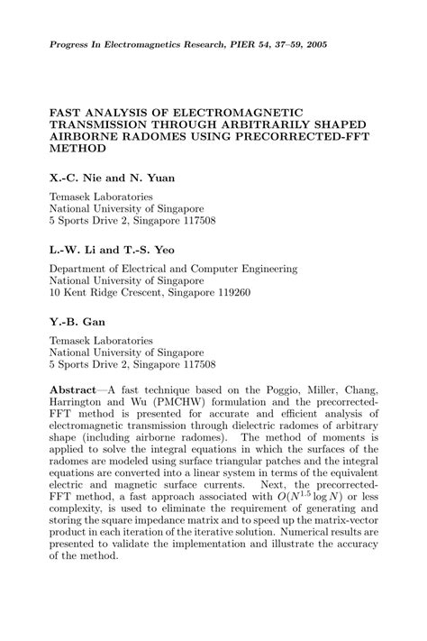 Pdf Fast Analysis Of Electromagnetic Transmission Through Arbitrarily