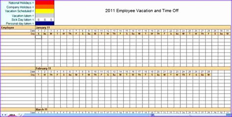 Free Monthly Work Schedule Template Excel