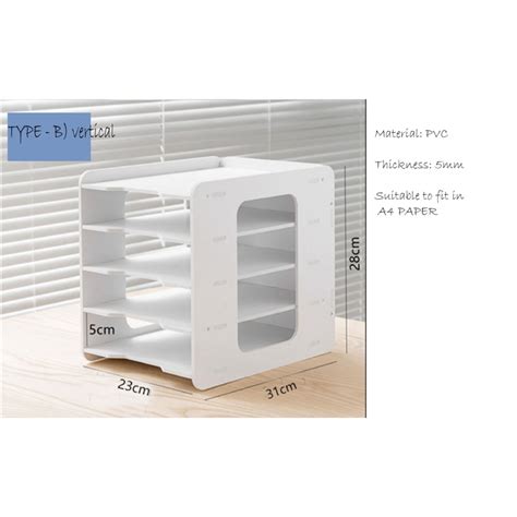 Rdy A3 ชั้นวางถาดลิ้นชักกระดาษสํานักงานเอกสารจัดระเบียบชั้นวางกระดาษหลายชั้น A4 A3 ขนาด Shopee