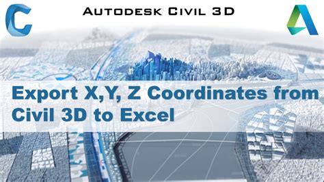 Export X Y Z Coordinates From Civil 3d To Excel Youtube