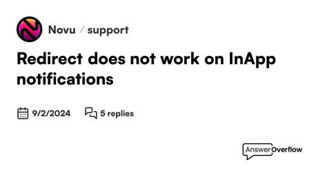 Redirect Does Not Work On Inapp Notifications Novu