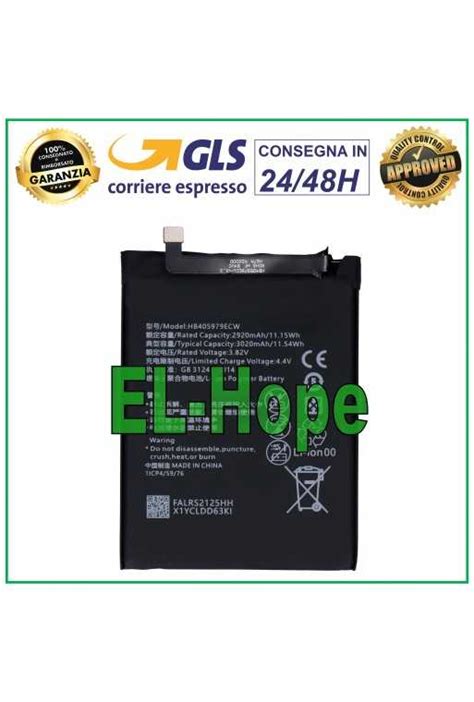 Batteria Hb405979ecw Per Huawei Y6 2019 Mrd Lx1 Mrd Lx2 3020 Mah Pari Originale