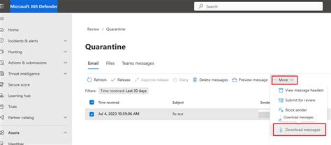 The Command Export Quarantinemessage Does Not Work Systemaggregateexception Microsoft Qanda