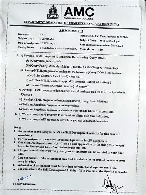22mca24 Web Technologies 2nd Assignment Pdf J Query Angular Js