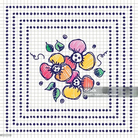 플로랄 프레임입니다 손으로 그린된 꽃과 나뭇잎 벡터 디자인 손으로 스케치 선 그리기 텍스트 공간 장식 카드입니다 예술 시리즈의