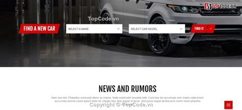 Template Web Giới Thiệu Và Bán Xe Hơi Html 5 Bootstrap 4 Css 3