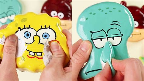Spongebob Clay Cracking Compilation Asmr 32 Youtube