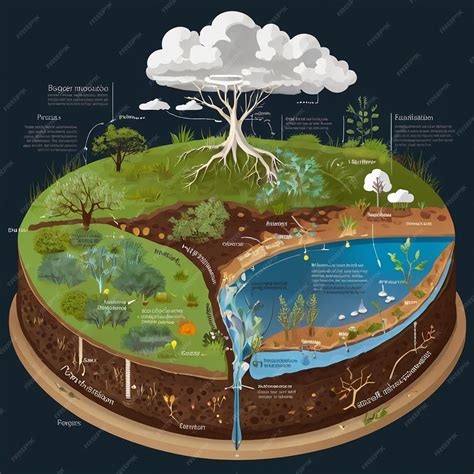 Labeled N2 Process Biogeochemical Explanation Educational Diagram With Denitrification Fixation
