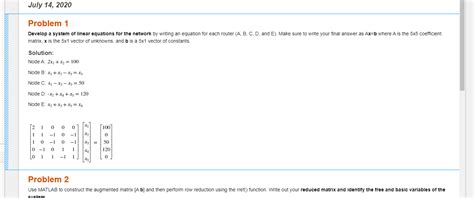Solved I M Trying To Figure Out How To Develop A System Of Chegg