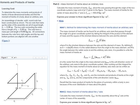 Solved Moments And Products Of Inertia Part A Mass Produc