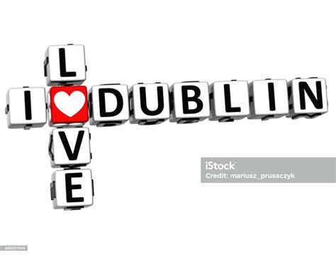 3d 나 사랑 더블린 낱말 블록 텍스트 가로세로 낱말퍼즐에 대한 스톡 사진 및 기타 이미지 가로세로 낱말퍼즐 고립 색상 기업 재무와 산업 Istock