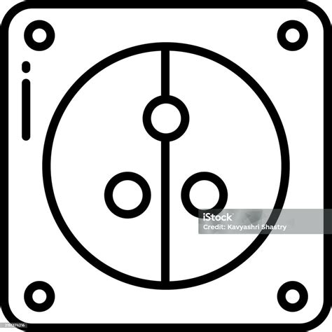 Socket Outline Vector Illustration Stock Illustration Download Image