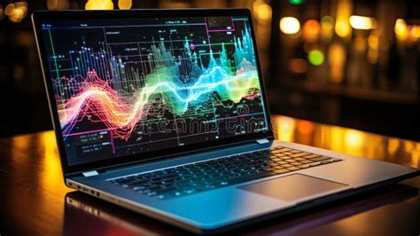 Digital Device With Analytical Data Technology Concept Stock