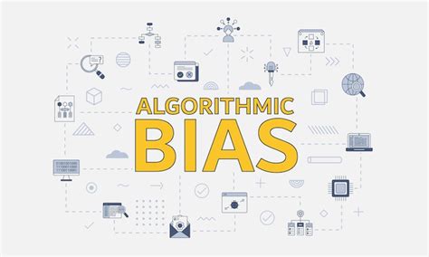 Premium Vector Algorithmic Bias Concept With Icon Set With Big Word Or Text On Center