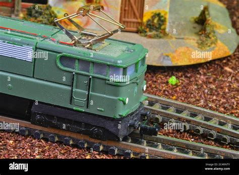 Perfect Model Of The Electric Locomotive Train Hobby Model On The