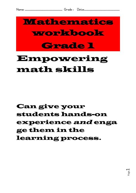 Mathematics Workbook For Grade 1 Keimuined Page 1 15 Flip Pdf