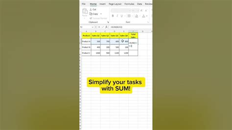 🚀 Boost Your Productivity In Excel With This Simple Trick Excel Sum Exceltips Exceltricks