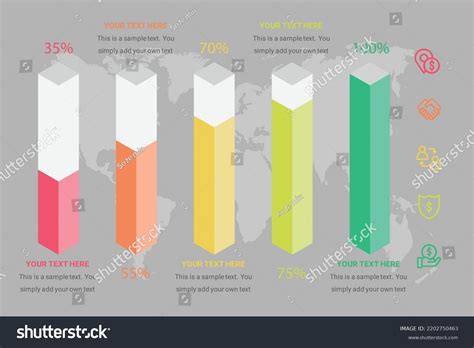 Efficiency Management Processing Productivity Project Infographics Stock Vector Royalty Free