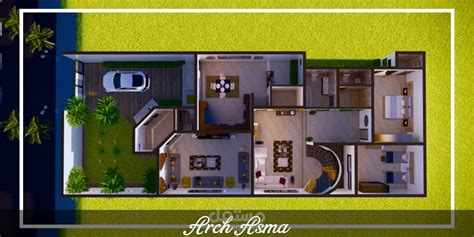 تصميم توب فيو ثردي لمخطط مستقل