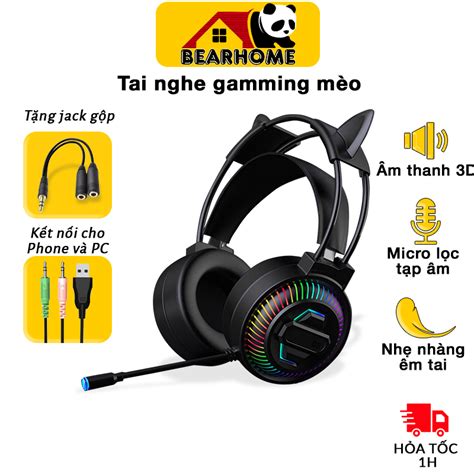 Tai Nghe Ch P Tai C D Y Tai Nghe Gaming M O C Micro H C Online Ch I Game Tho I M I M Tai