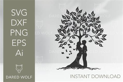 Love Tree Vector Cut File Tree Of Life Clipart Family Tree Svg Love Tree Svg PNG Eps Svg