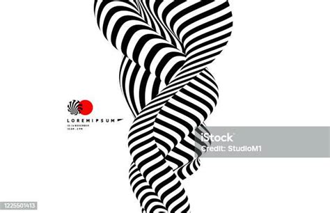 흑백 디자인 착시 패턴 추상 3d 기하학적 배경입니다 벡터 그림입니다 흑백에 대한 스톡 벡터 아트 및 기타 이미지 흑백 0